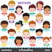 Buy Emotions Clipart, Expressions Clipart, Kids Clipart, Diversity ...