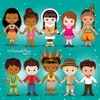 Children of the World Clipart PART 1, Children Around the World, World ...