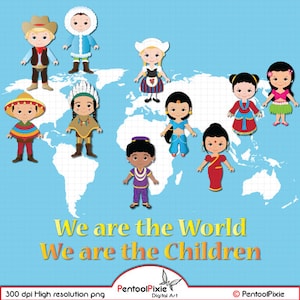 Children of the World Clipart PART 1, Children Around the World, World ...