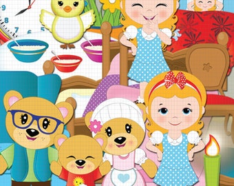 Goldilocks and the Three Bears Clipart, Bears Clipart, Goldilocks ...