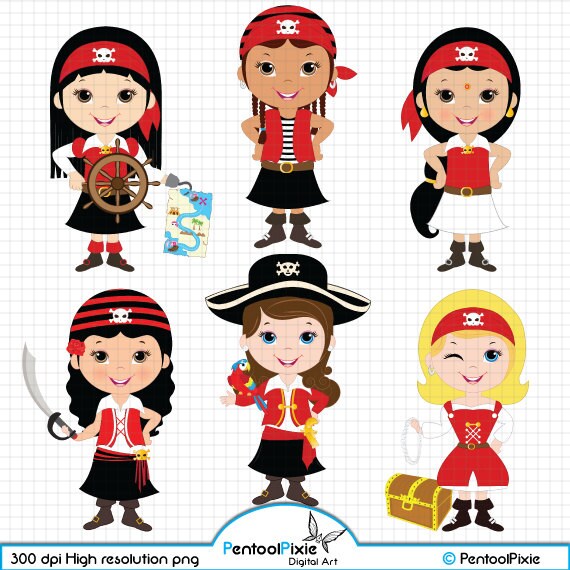 Pirate Girl Clipart Jake And The Neverland Pirate Clipart Black And