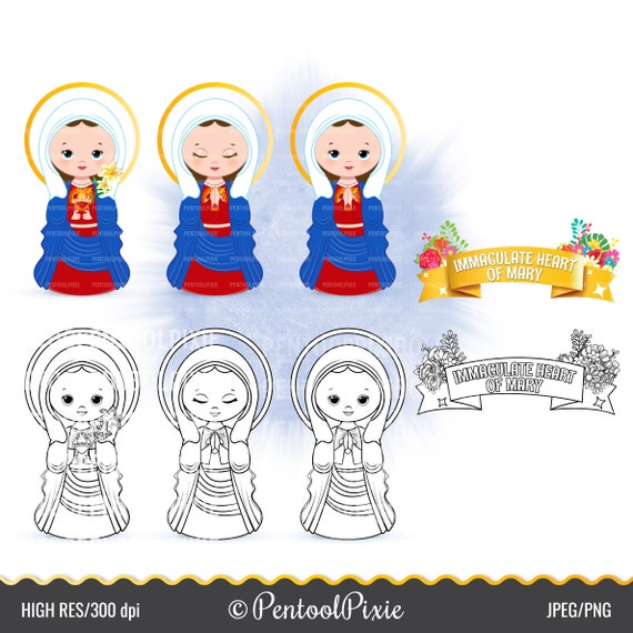 Immaculate Heart Of Mary Clipart