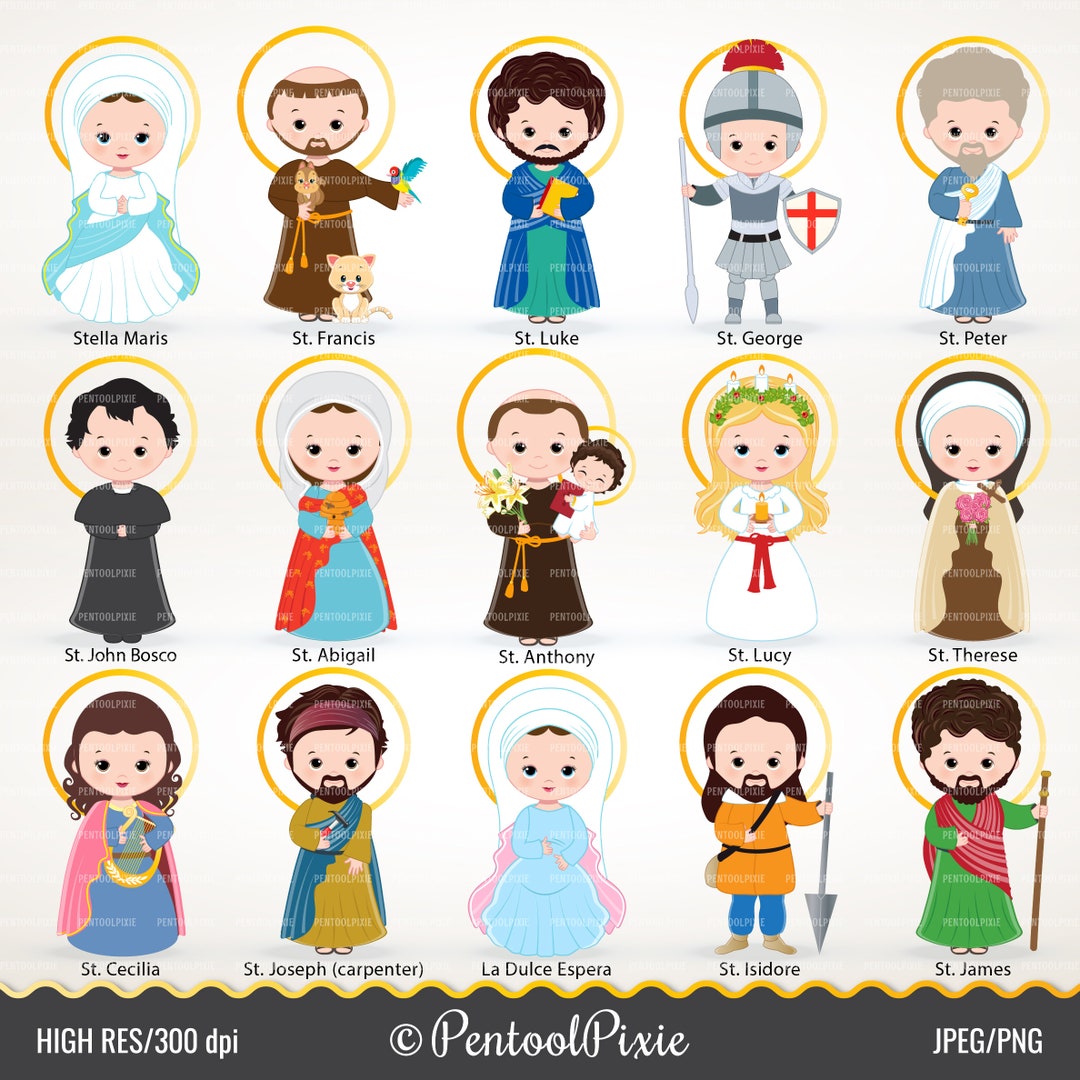 Saints Clipart, PART 2, Cute Saints, Jesus Clipart, Catholic Images ...