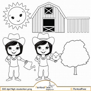 Farm Animals - Digital Stamps - Etsy
