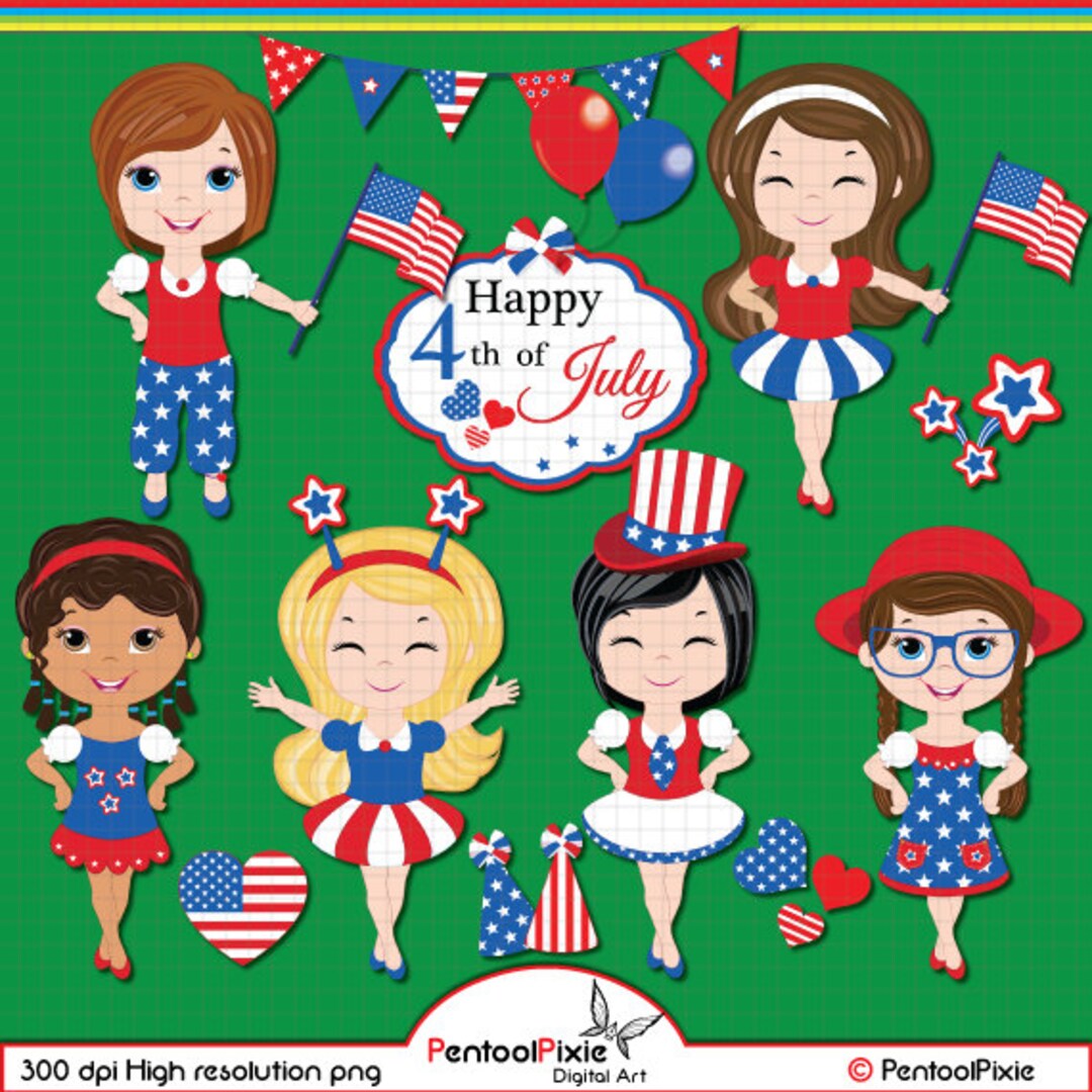 Fourth of July Clipart, Independence Day Clipart, Patriotic Clipart ...