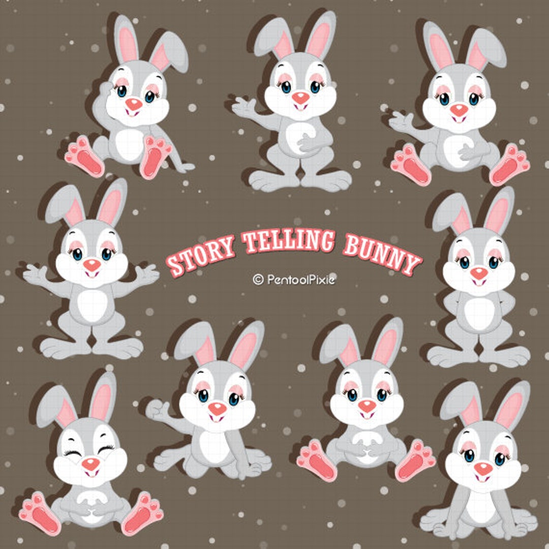Story Telling Bunny, Emotions Clipart, Bunny Clipart, Rabbit Clipart ...