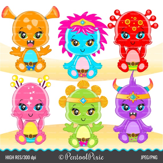 Cute Cartoon Baby Aliens