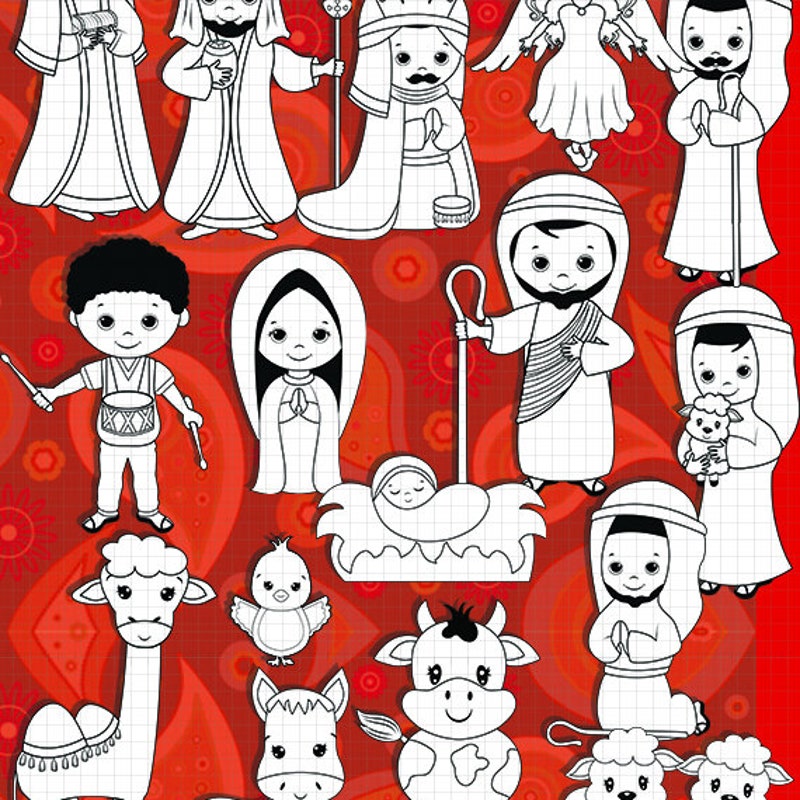 Nativity Line Art - Etsy