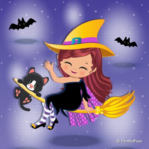 Cute Halloween Witch Clip Art