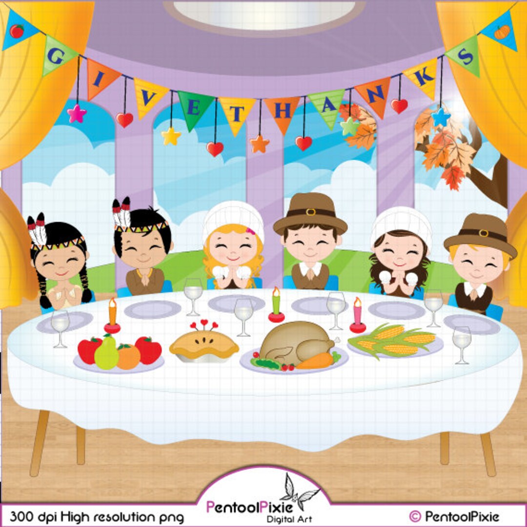 Buy Thanksgiving Clipart, Fall Clipart, Thanksgiving Prayer, Turkey ...