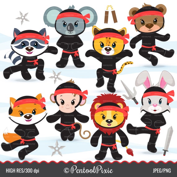Ninja Kids Clip Art