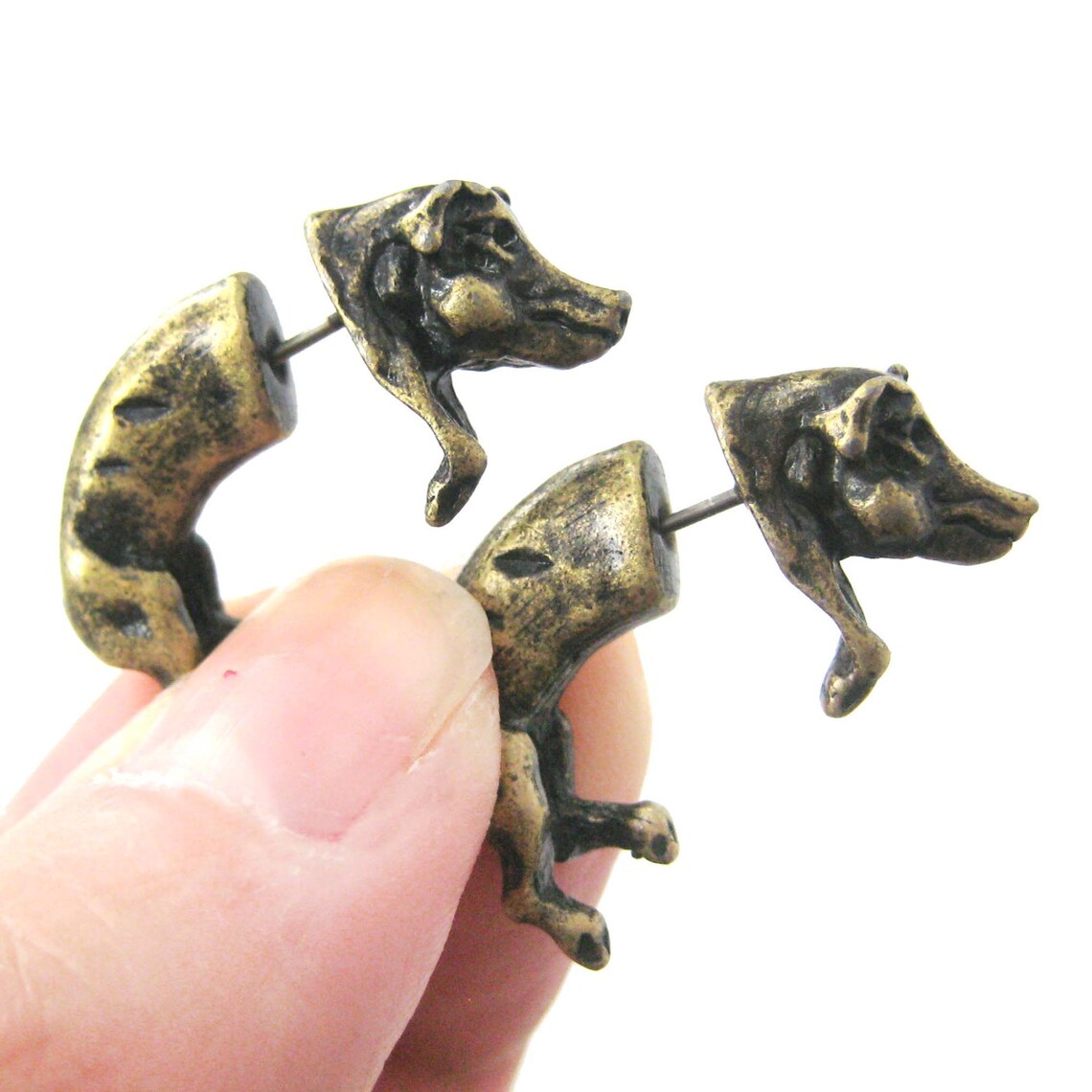 Pig Shaped Wild Boar Hog Animal Themed Fake Gauge Plug - Etsy