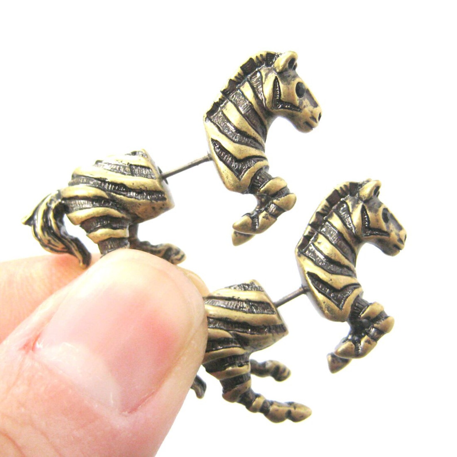 3D Realistic Zebra Horse Shaped Animal Fake Gauge Plug - Etsy