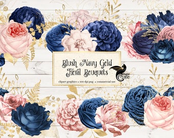 Pink and Navy | Etsy