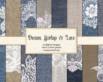 Denim and burlap | Etsy