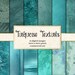 Turquoise Textures Digital Paper printable scrapbook paper | Etsy