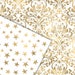 Gold and White Digital Paper seamless gold foil backgrounds | Etsy