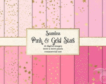 Pink Gold Star | Etsy