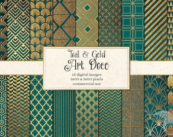 Art deco papers | Etsy