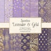 Lavender and Gold Digital Paper Seamless Purple Gold Foil | Etsy