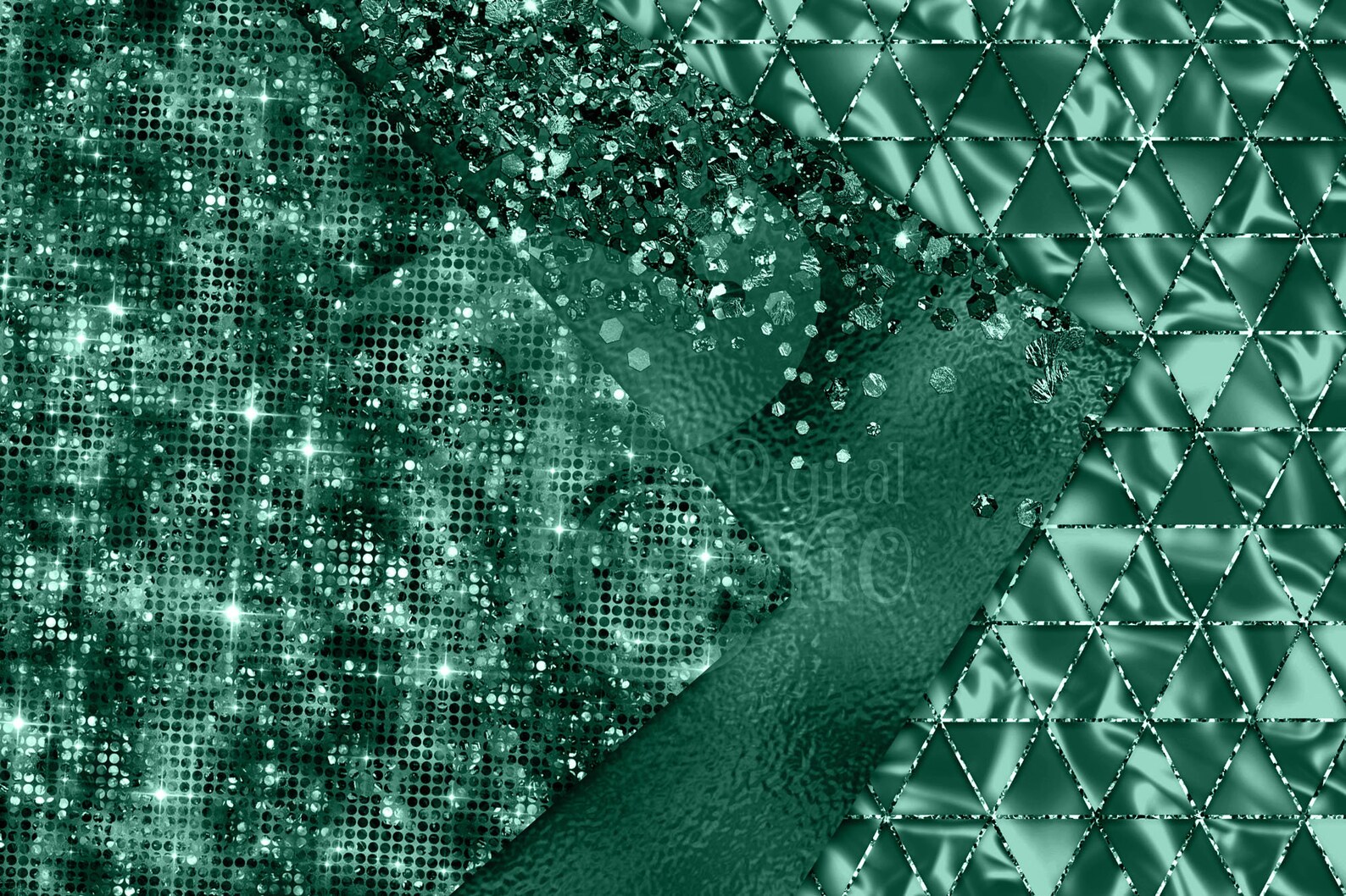 Luxury Emerald Digital Paper Seamless Green Textures With - Etsy