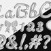 Silver Foil Balloon Script Alphabet Clip Art Digital Instant Download ...