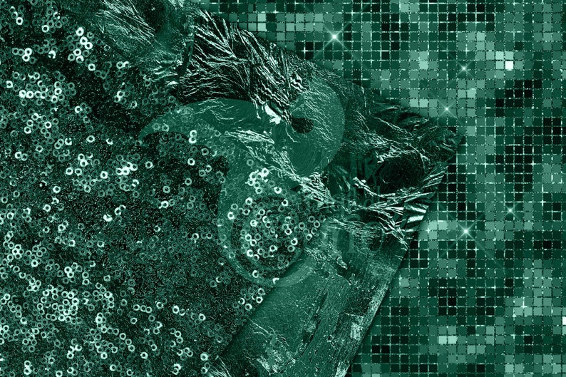 Emerald Green Digital Paper, Glitter Foil Textures (digital Download ...