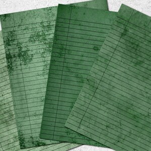Distressed Green Writing Paper, Notebook Digital Paper Grunge Junk ...