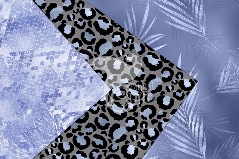 Blue Safari Digital Paper Seamless African Animal Print - Etsy