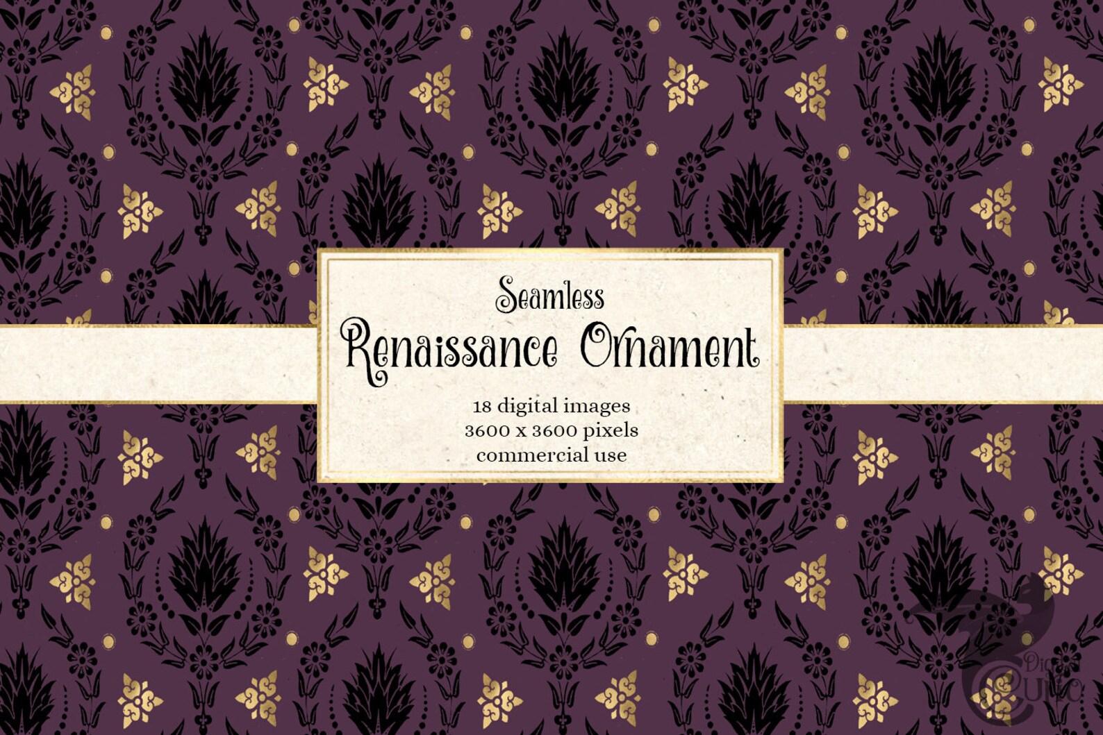 Renaissance Ornament Digital Paper Seamless Patterns for | Etsy