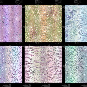 Wild Diamond Digital Paper - Seamless Animal Print Glitter Glam Luxury ...