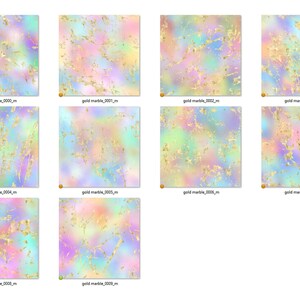 Gold Rainbow Marble Digital Paper - Seamless Marble and Gold Foil ...
