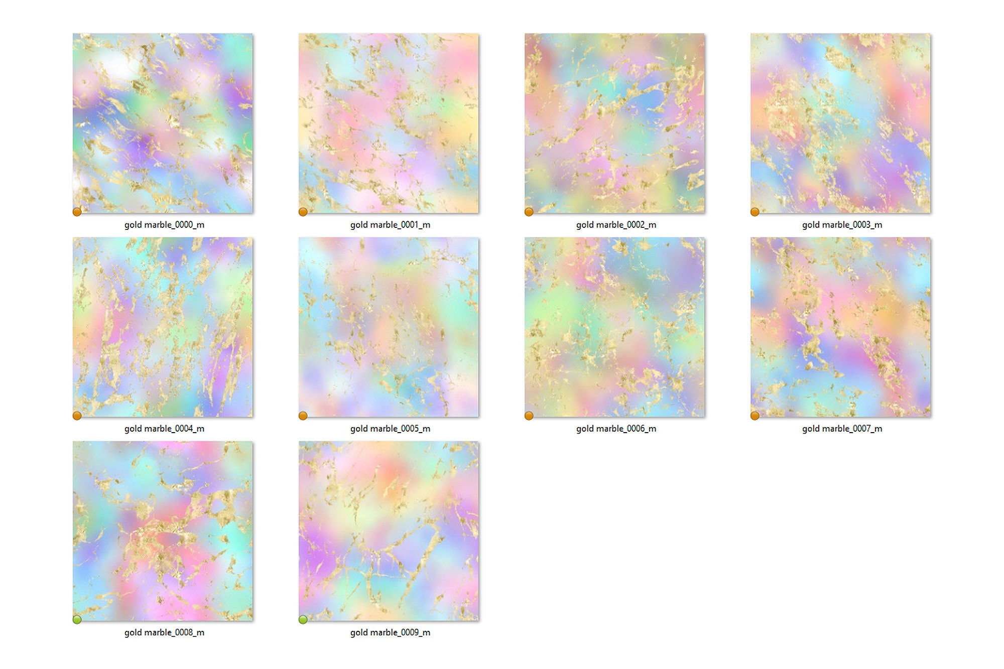 Gold Rainbow Marble Digital Paper – Seamless Foil Backgrounds ...
