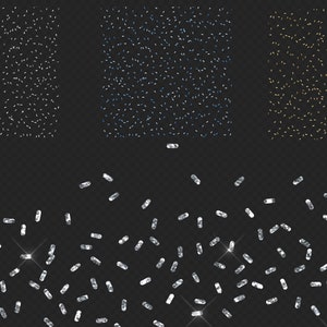 Rainbow Sprinkles Clipart Overlays, Seamless Confetti Graphics (digital ...