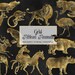 Vintage Gold African Animals Clipart, Antique Safari Illustrations, Png ...