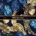 Blue and Gold Leopard Digital Paper, Seamless Leopard Spot Patterns ...