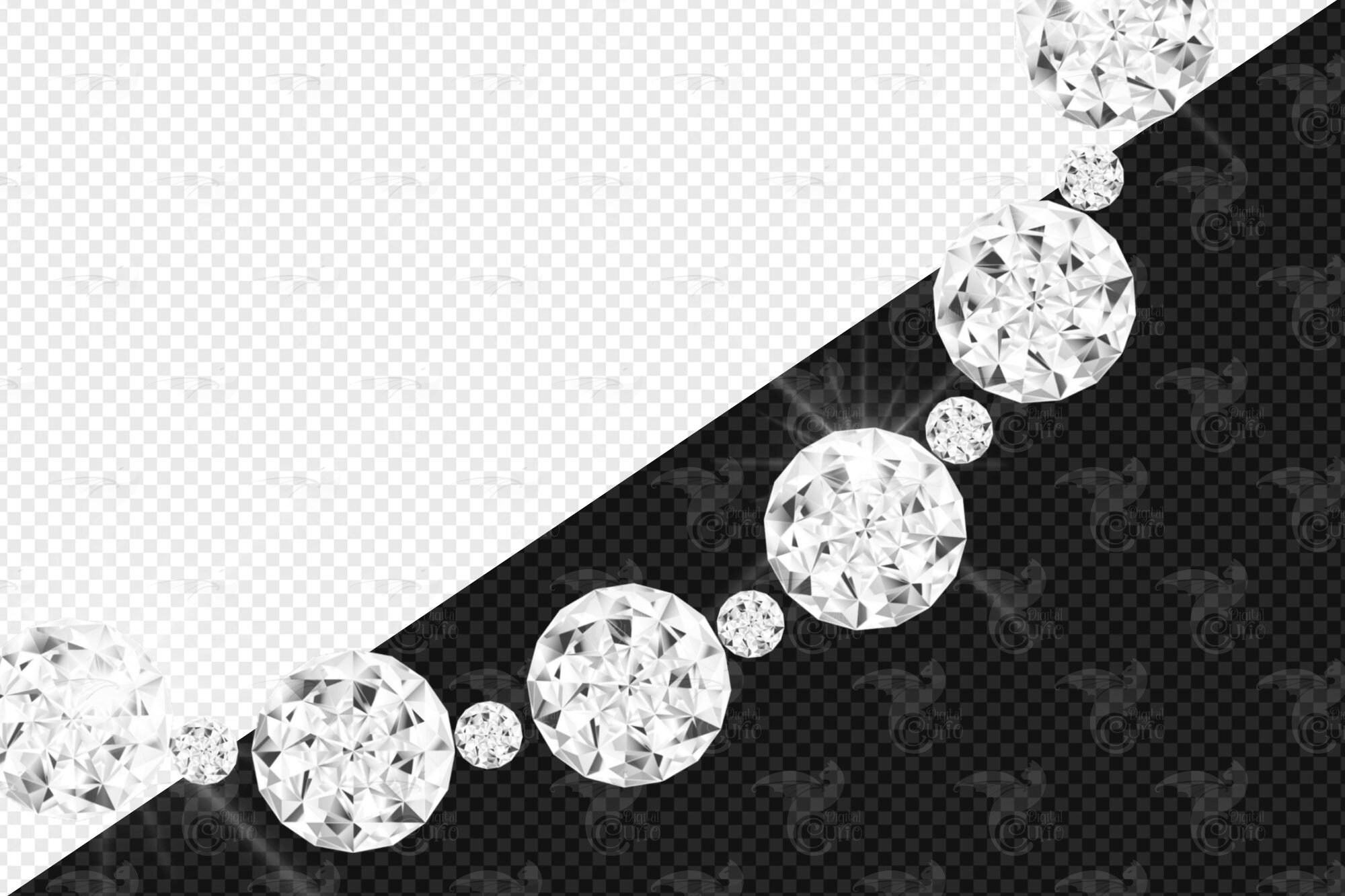 Diamond Frames Clipart Glam Wedding Bling Frame Clip Art Png - Etsy UK