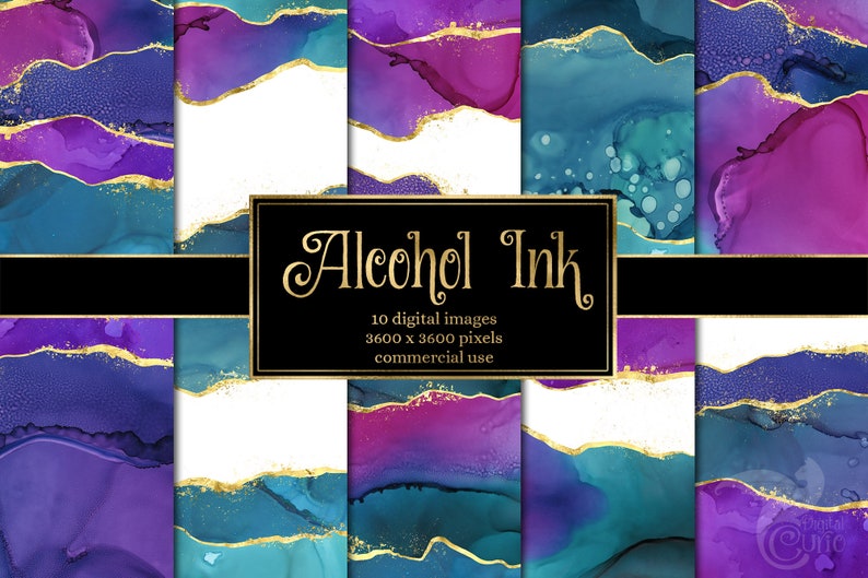Alcohol Ink Backgrounds Printable Scrapbook Digital Paper | Etsy