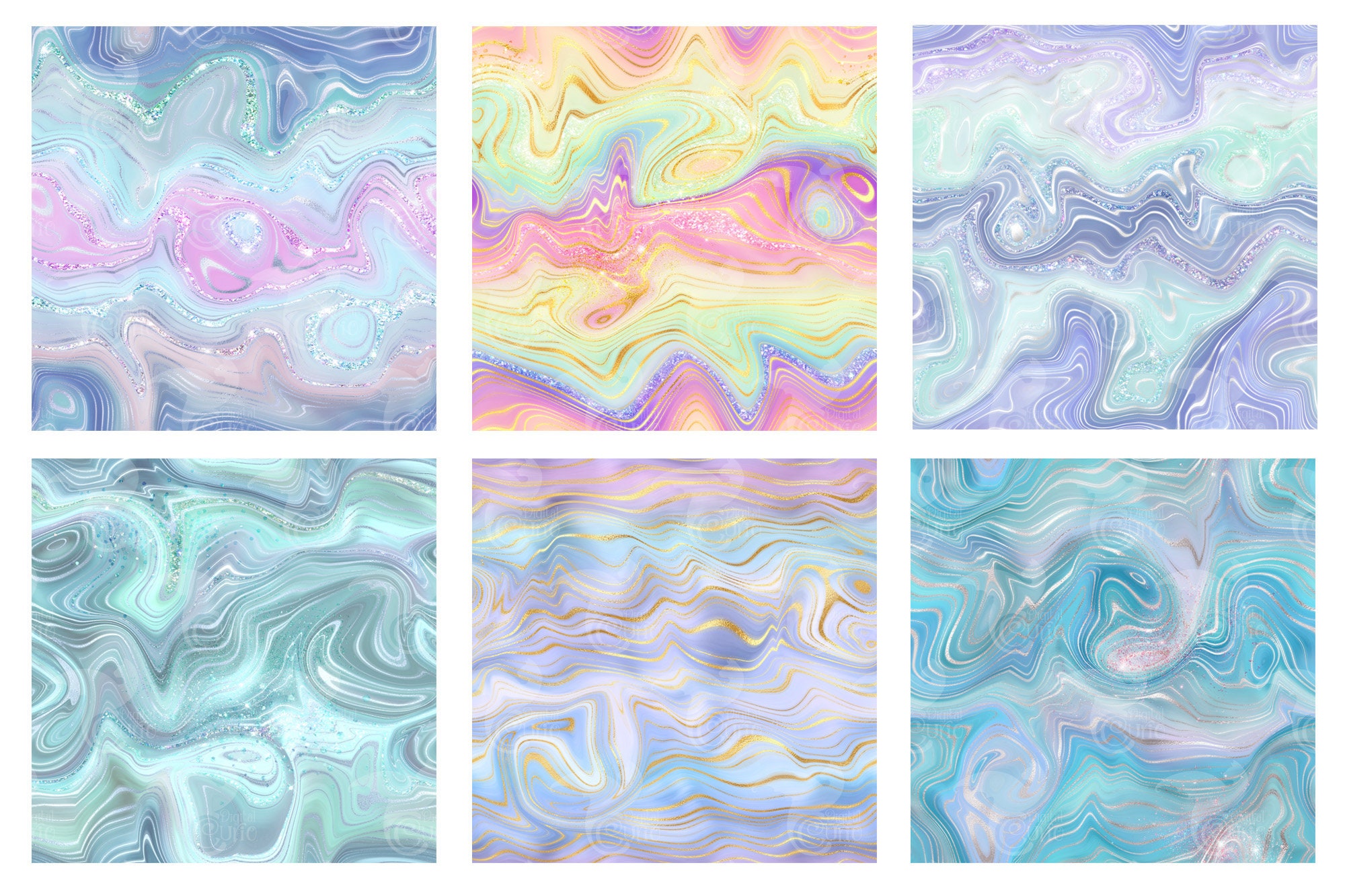 Crystal Strata Textures Seamless Digital Papers With Marble - Etsy