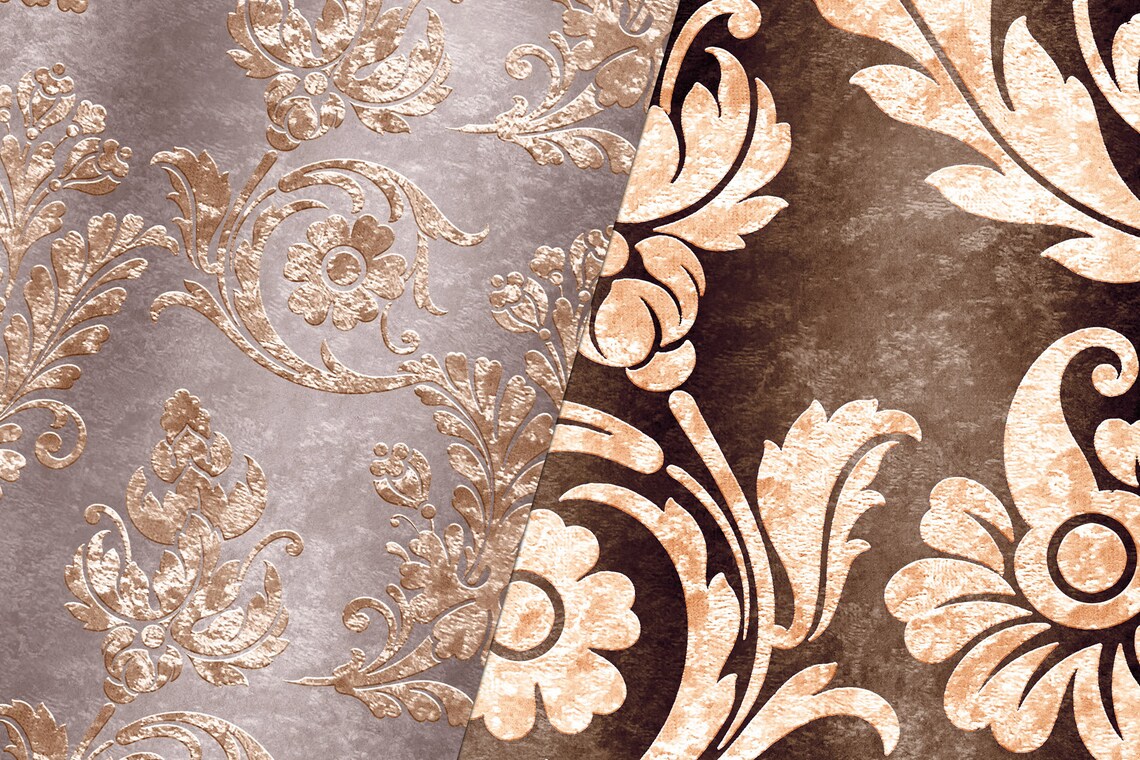 Embossed Champagne Velvet Digital Paper - Seamless Antique Backgrounds ...