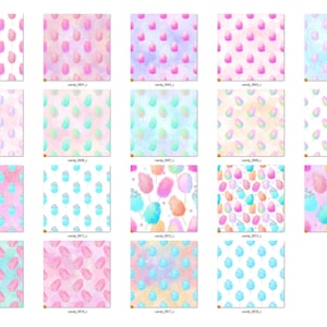 Cotton Candy Sparkle Digital Paper - Seamless Rainbow Pastel Textures ...