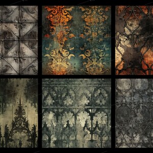 Gothic Grunge Digital Paper, Distressed Texture Backgrounds, Vintage ...