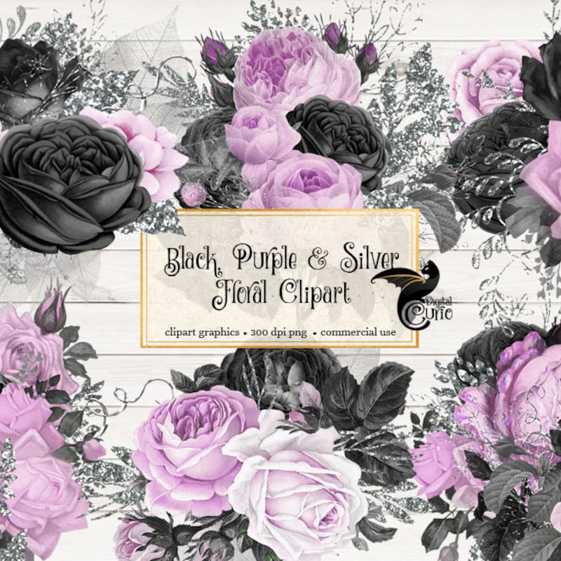 Purple and Silver Bouquet - Etsy