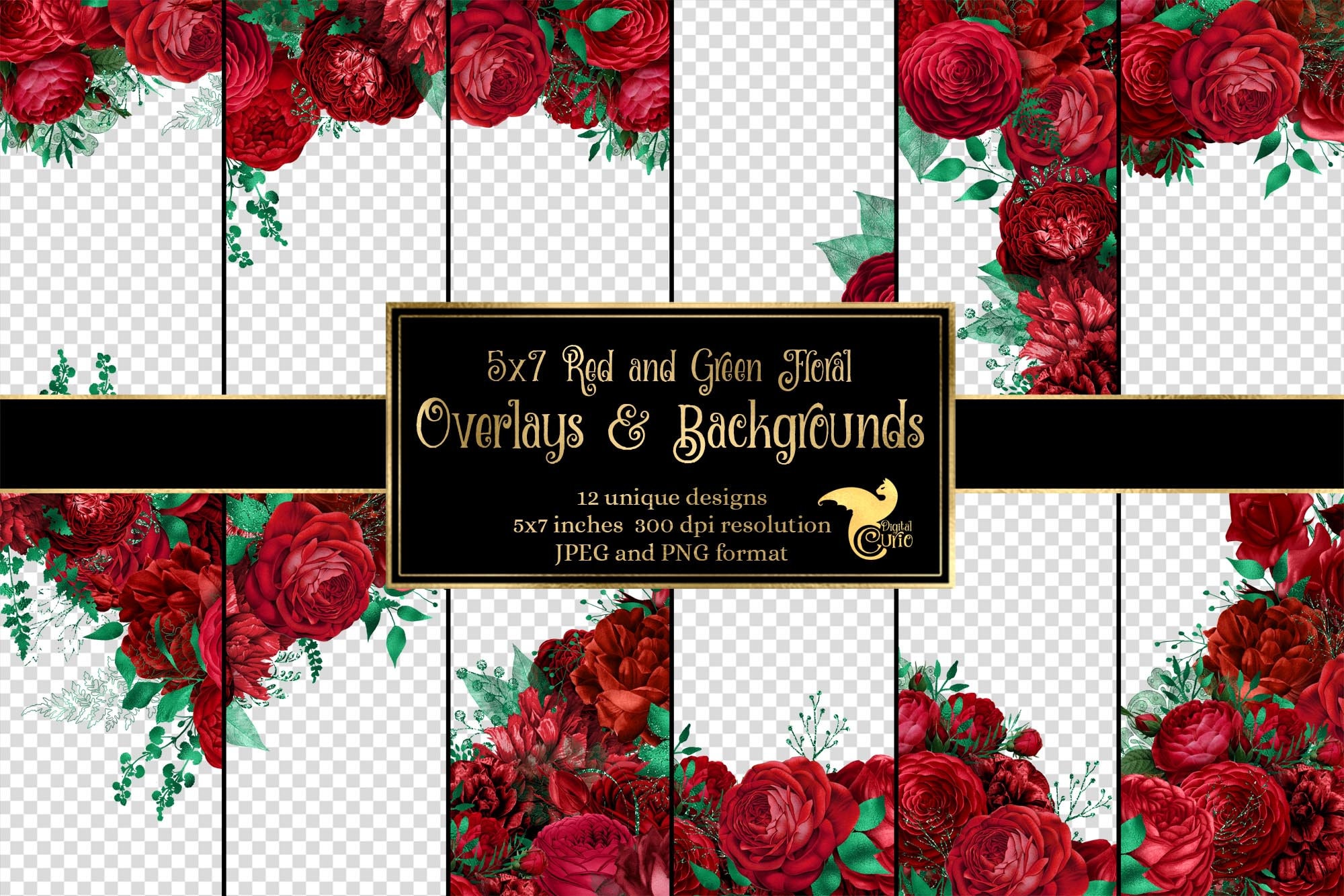 Red Roses Border Clipart