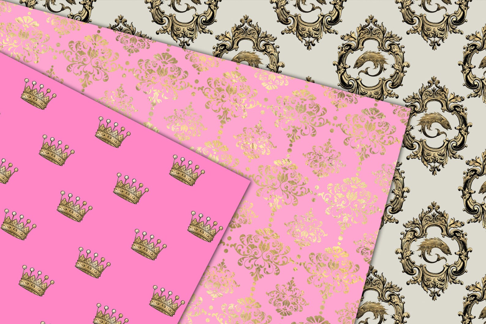 Golden Mermaid Digital Paper Seamless Mermaid Patterns Pink - Etsy