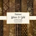 Distressed Brown Gold Digital Paper, Vintage Damask (instant Download ...