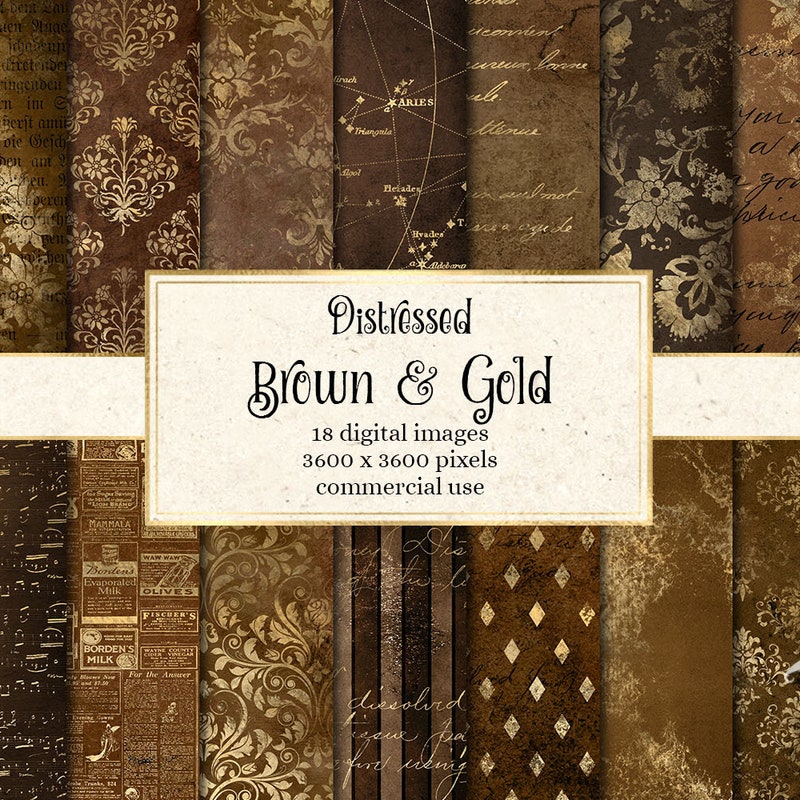 Gold Scrapbook Paper - Etsy