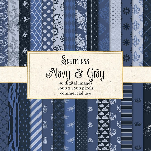 Navy Grey - Etsy
