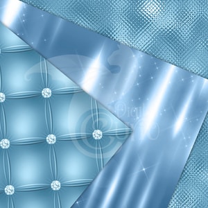 Luxury Baby Blue Digital Paper, Seamless Blue Scrapbook Paper, Pastel ...