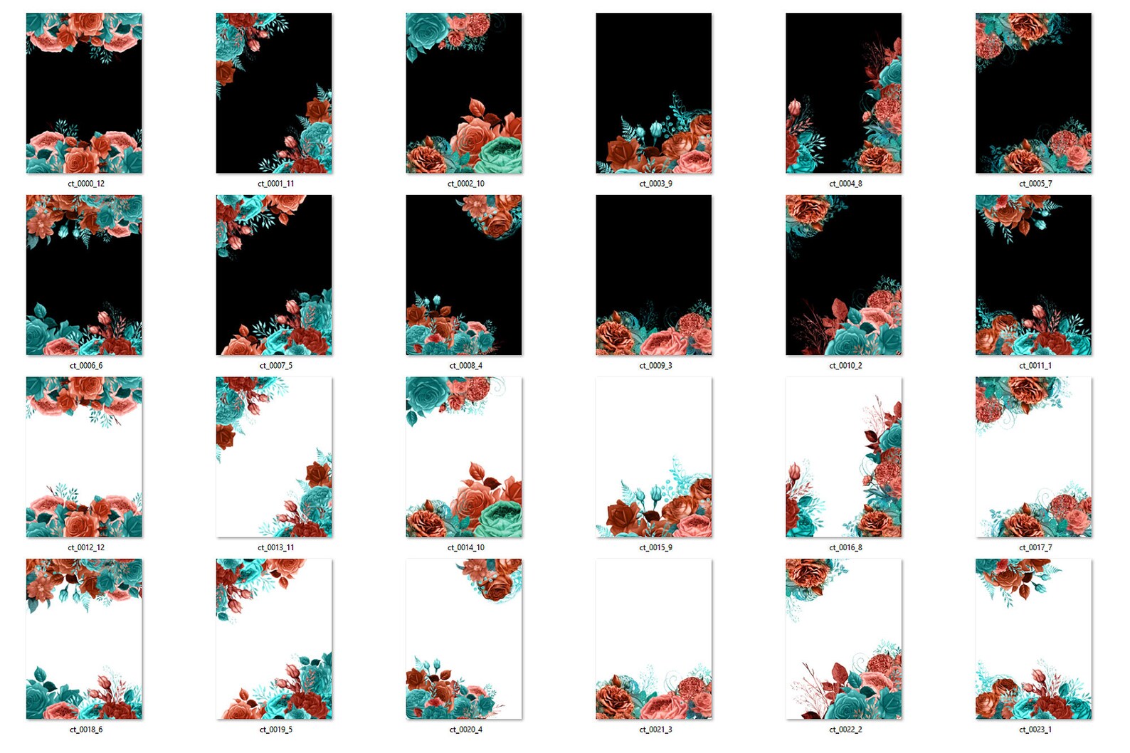 5x7 Turquoise and Coral Floral Overlays Rustic Wedding - Etsy
